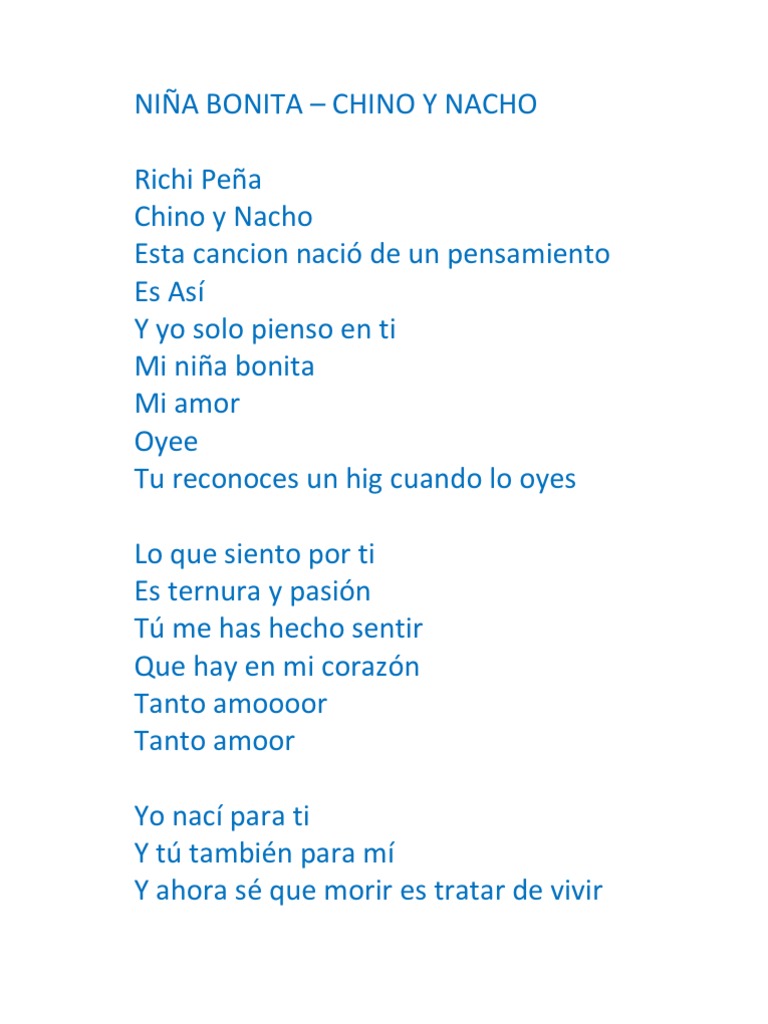 Niña Bonita | PDF