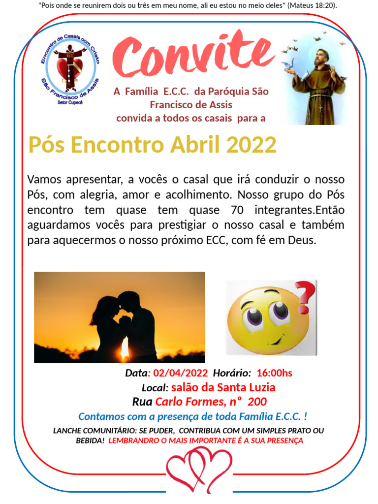 Convite pos encontro ABRIL 2022 | PDF