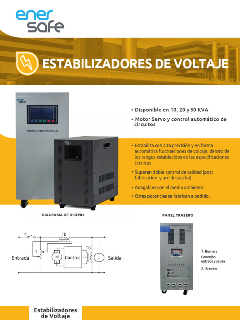Ficha Estabilizadores 10 30ka Enersafe V2 | PDF