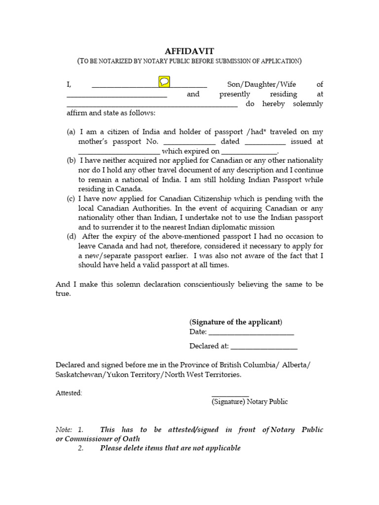 Affidavit | PDF
