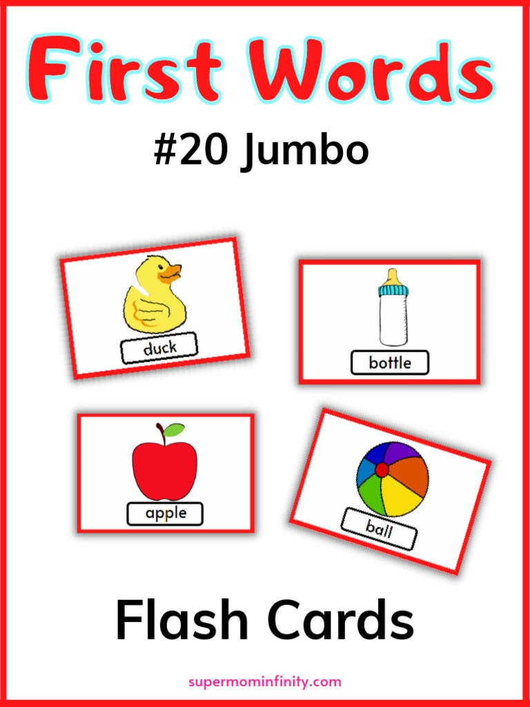 Printable First Words Flash Cards | PDF