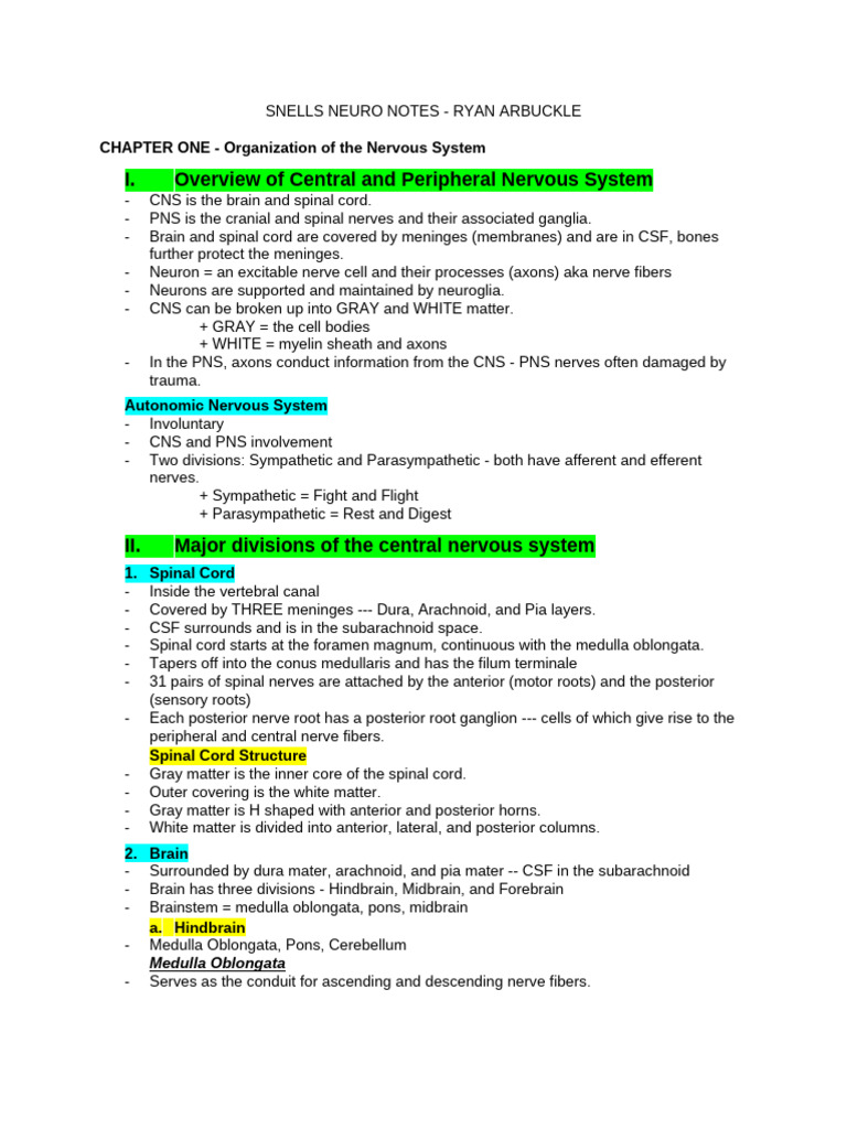 Neuro #1 Intro | PDF