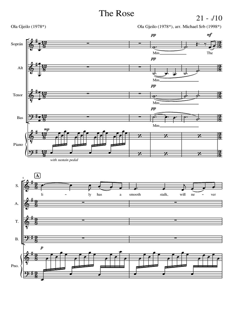 601 The Rose (O. Gjeilo) | PDF