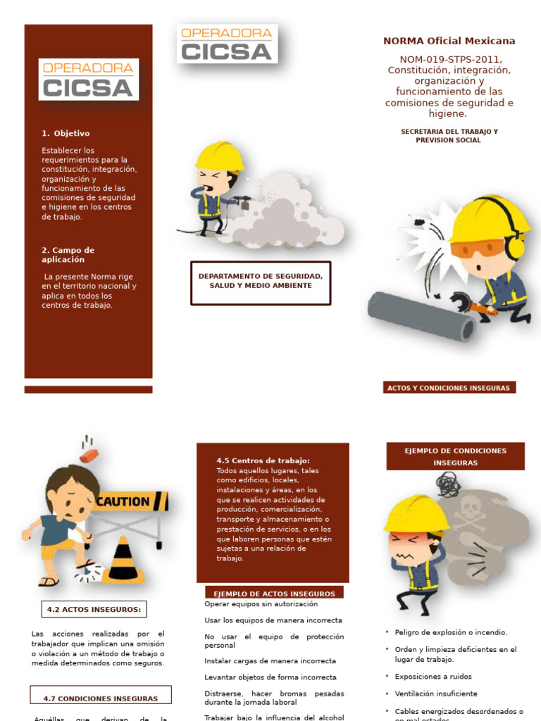 Folletos Actos y Condiciones Inseguras | PDF