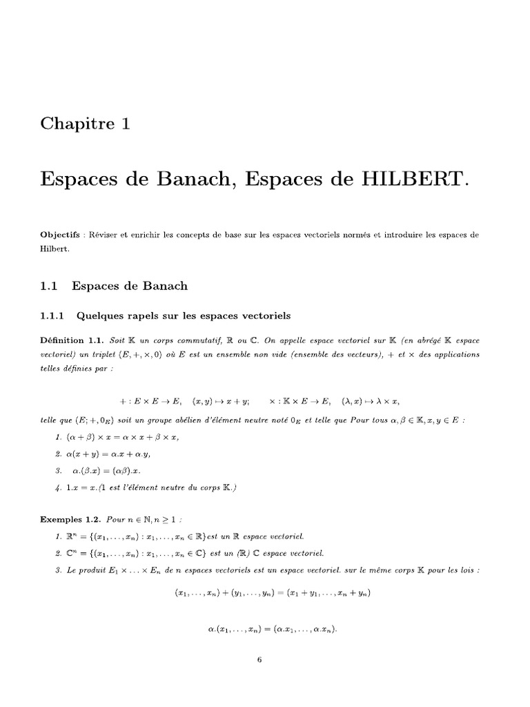 Chap1 Espace de Banach Inge 3 GC | PDF