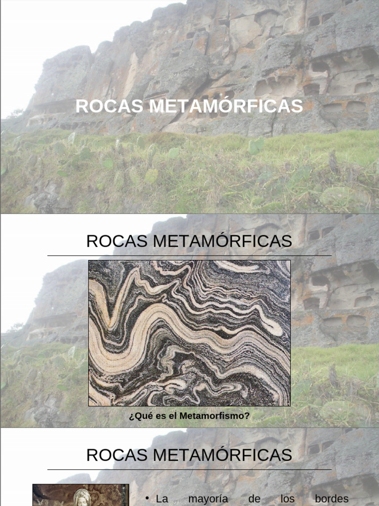 Clase 05 - Rocas Metamórficas 2020-I | PDF | Roca (geología) | Minerales