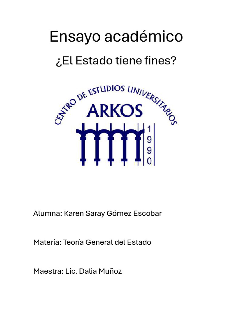 Ensayo Académico | PDF