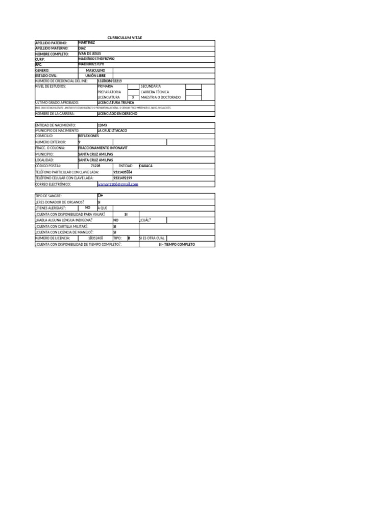 Cv Ivan de Jesus Martinez Diaz 2024 (1) | PDF