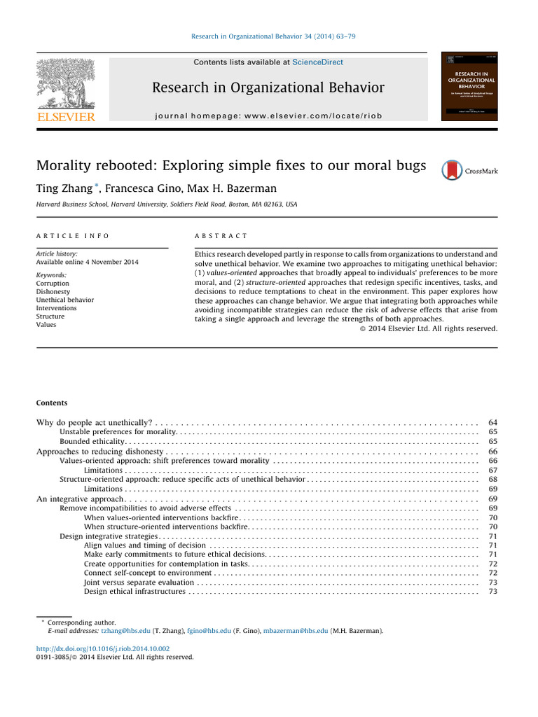 Morality Rebooted Exploring Simple Fixes To Our Moral Bugs | PDF