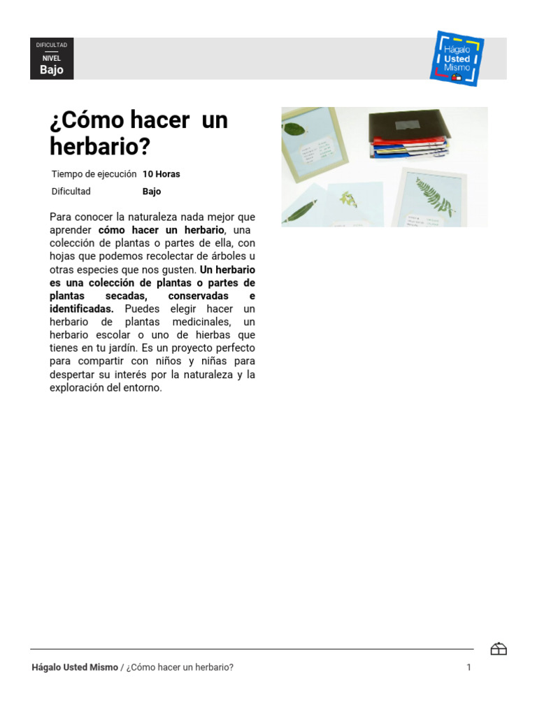 Como Hacer Un Herbario Pdf