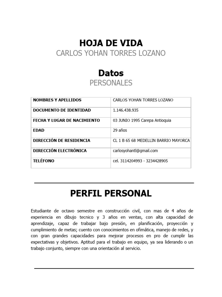 CV Carlos Torres | PDF
