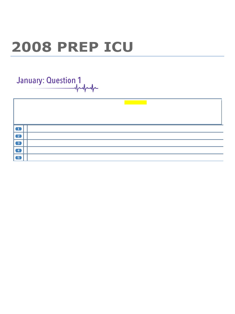 2008 Prep Icu | PDF