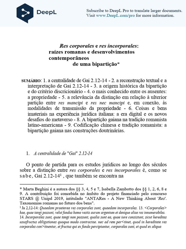 Marta Beghini - Isabella Zambotto - Res Corporales e Res Incorporales ...