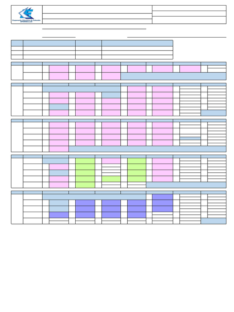 Horario Academico 3a | PDF
