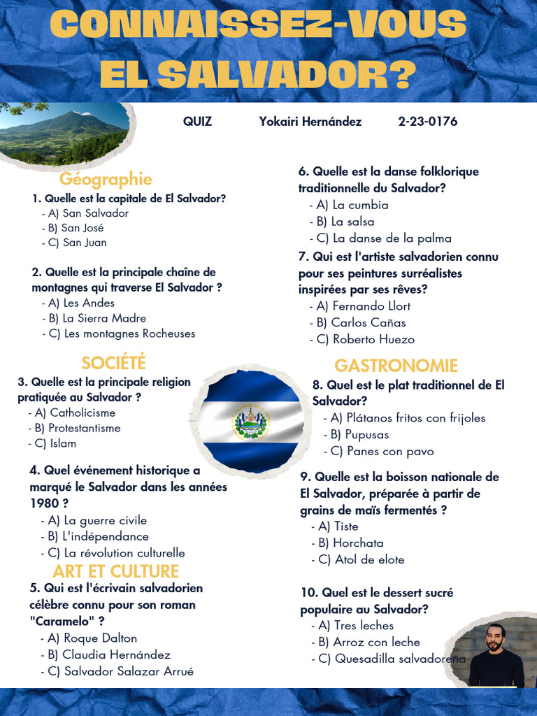 Quiz El Salvador | PDF