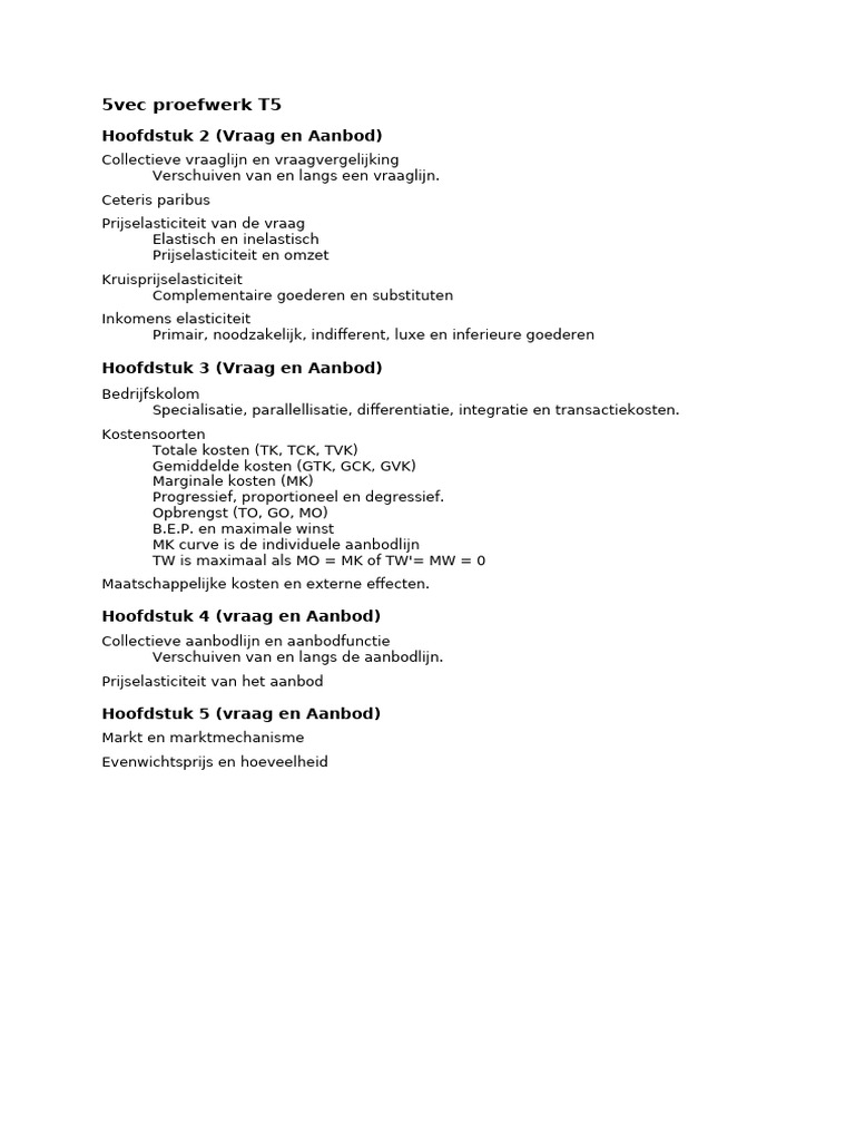 23-24 5vec Proefwerken | PDF