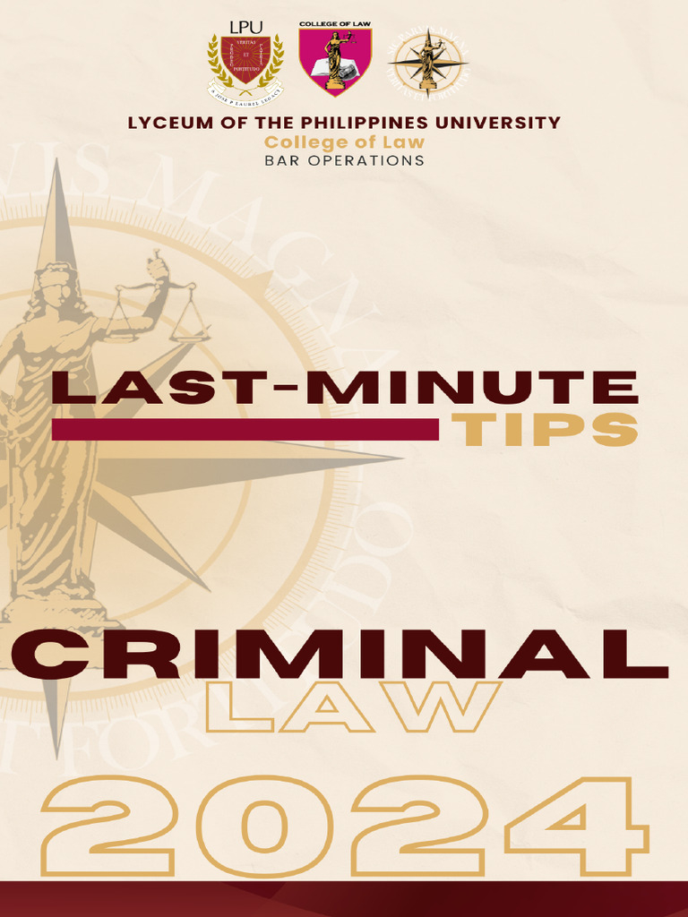 2024 LMT Lpu Criminal Law | PDF