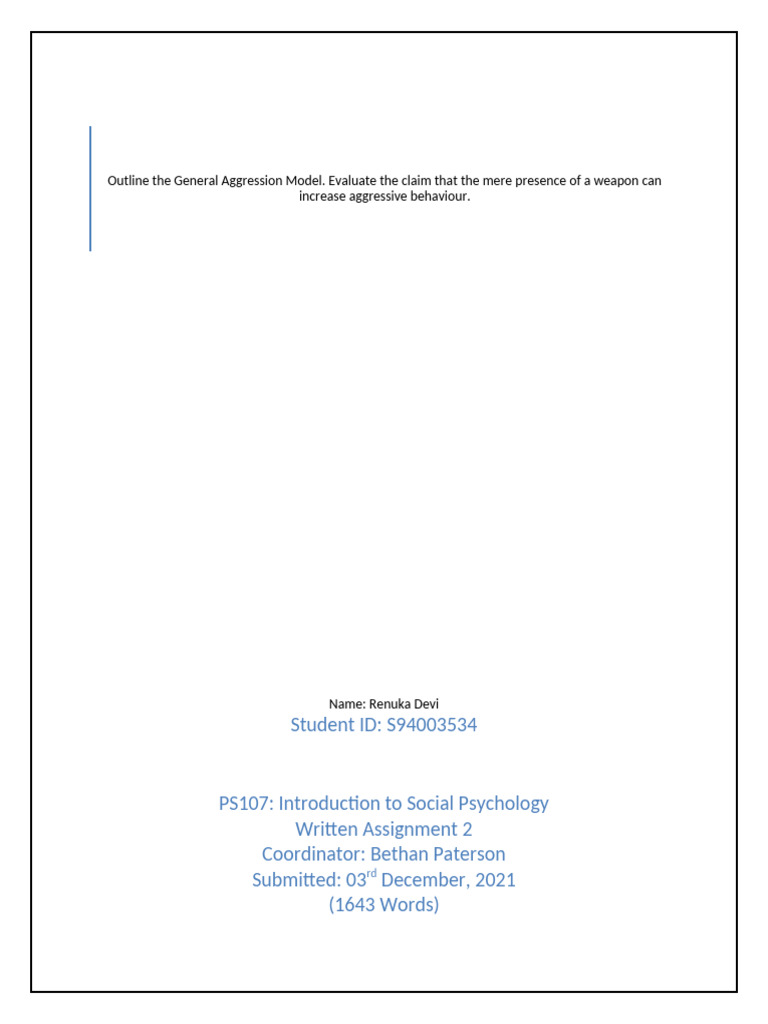 PS107 Written Assignment 2 | PDF