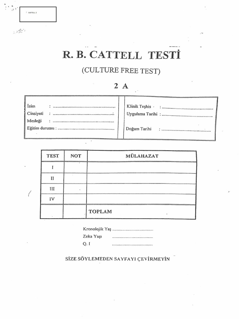 Cattell 2a | PDF