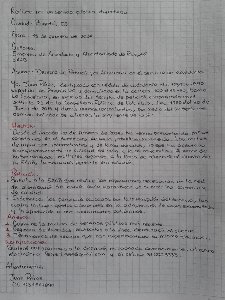 Derecho de Petición de Interés Particular | PDF | Derecho