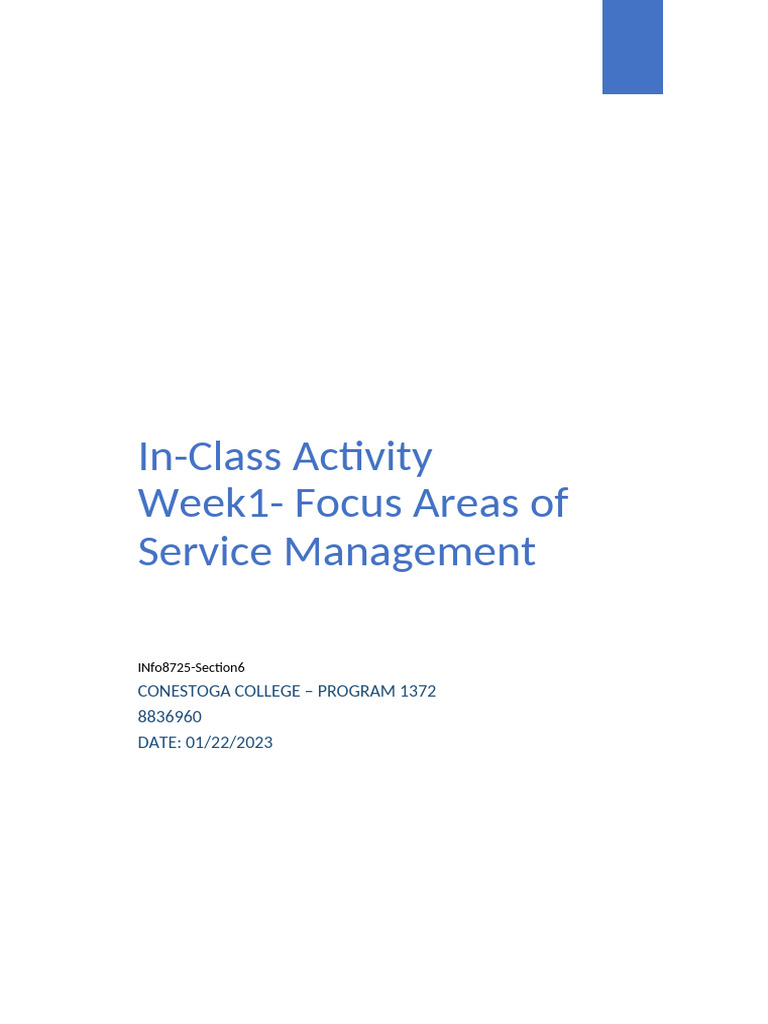 F22-ThirukamiThirumurugan, Vishaleshwar-INFO8725-In-Class Activity Week-1 | PDF | Service Level ...