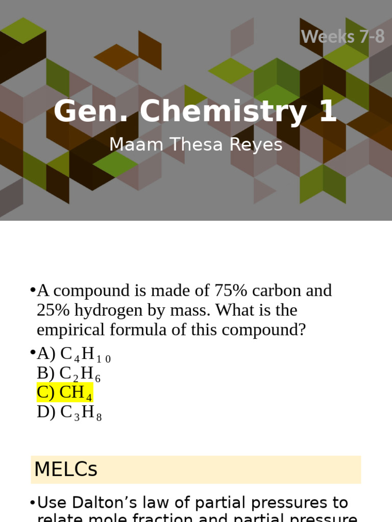 W8_Chem1_slides (1) | PDF