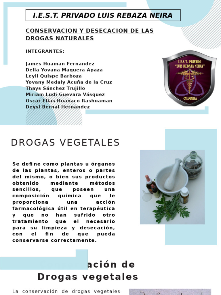 Conservación y Desecación de Las Drogas Naturales | PDF