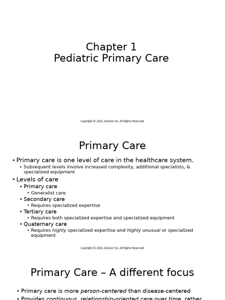 Chapter_001 Pediatric Primary Care | PDF