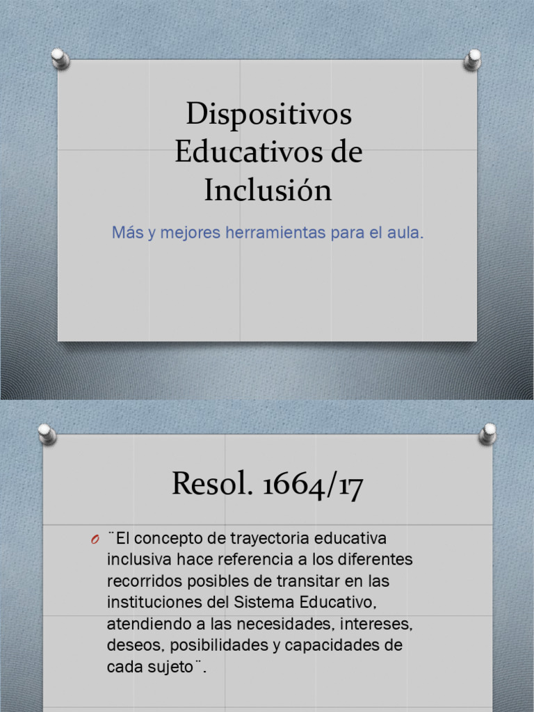 Dispositivos Educativos de Inclusión | PDF