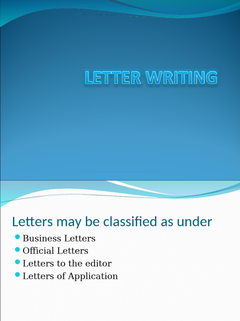 XI Letter Writing | PDF