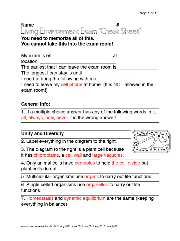 Regents Review Packet With Answers | PDF