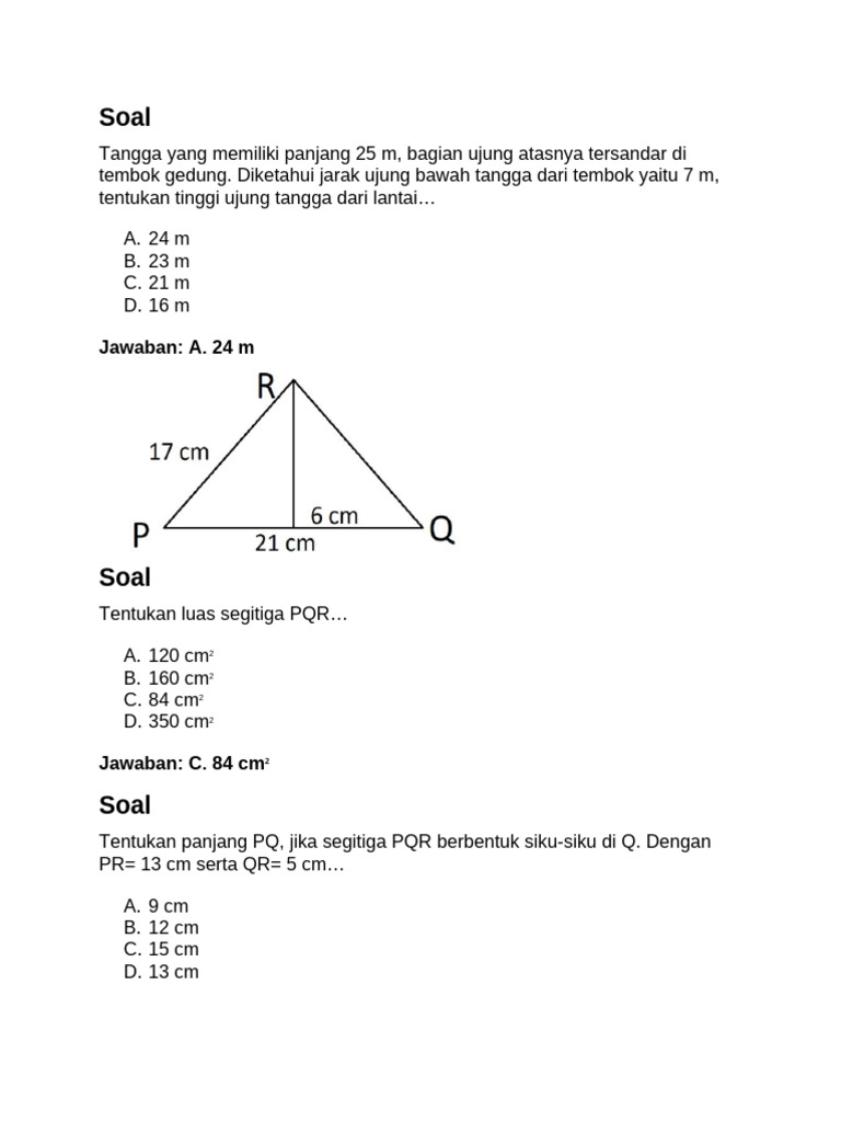 Soal MTK 8 | PDF
