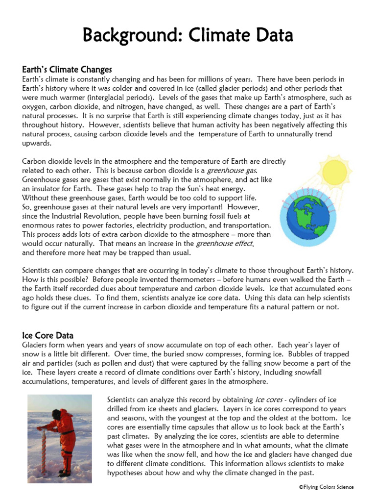 Climate Change Activity - Student | PDF