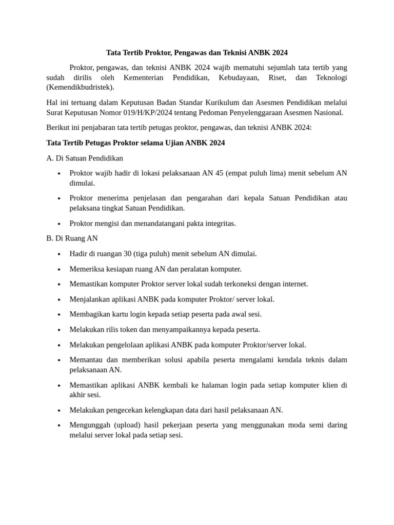 Tata Tertib Proktor | PDF