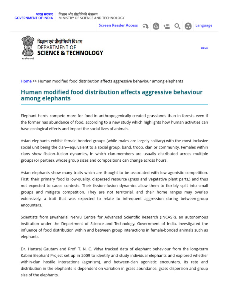Human Modified Food Distribution Affects Aggressive Behaviour Among ...