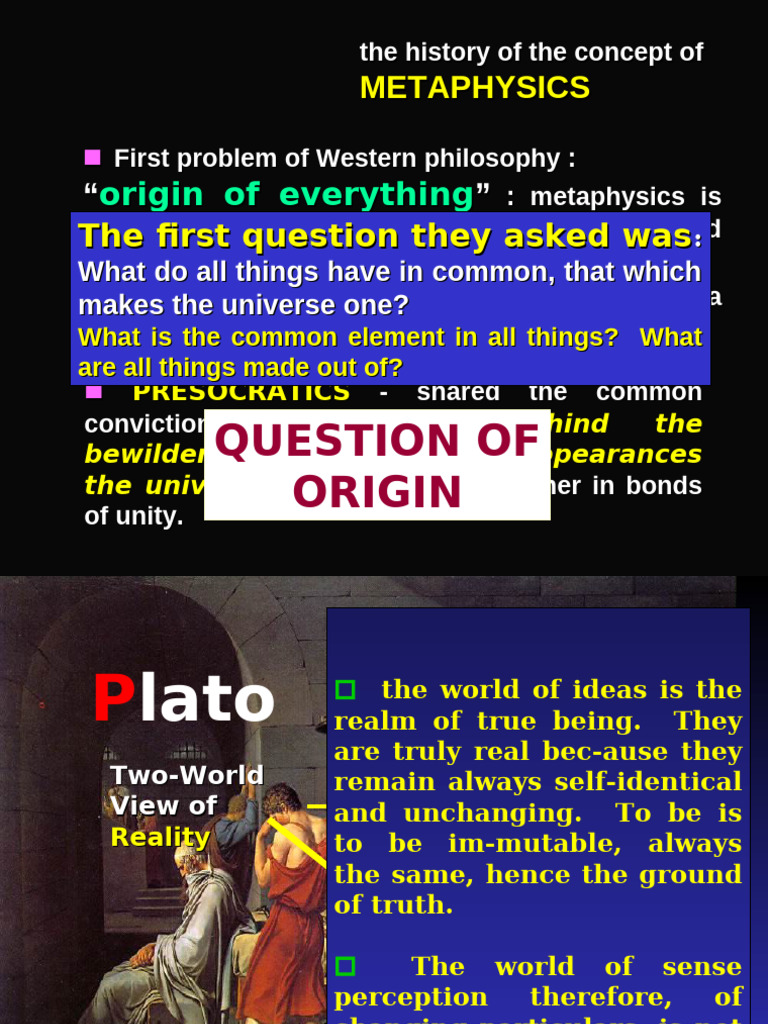 History of Metaphysics Class1 | PDF