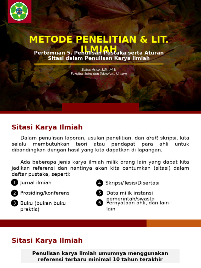 Pertemuan 5. Sitasi | PDF