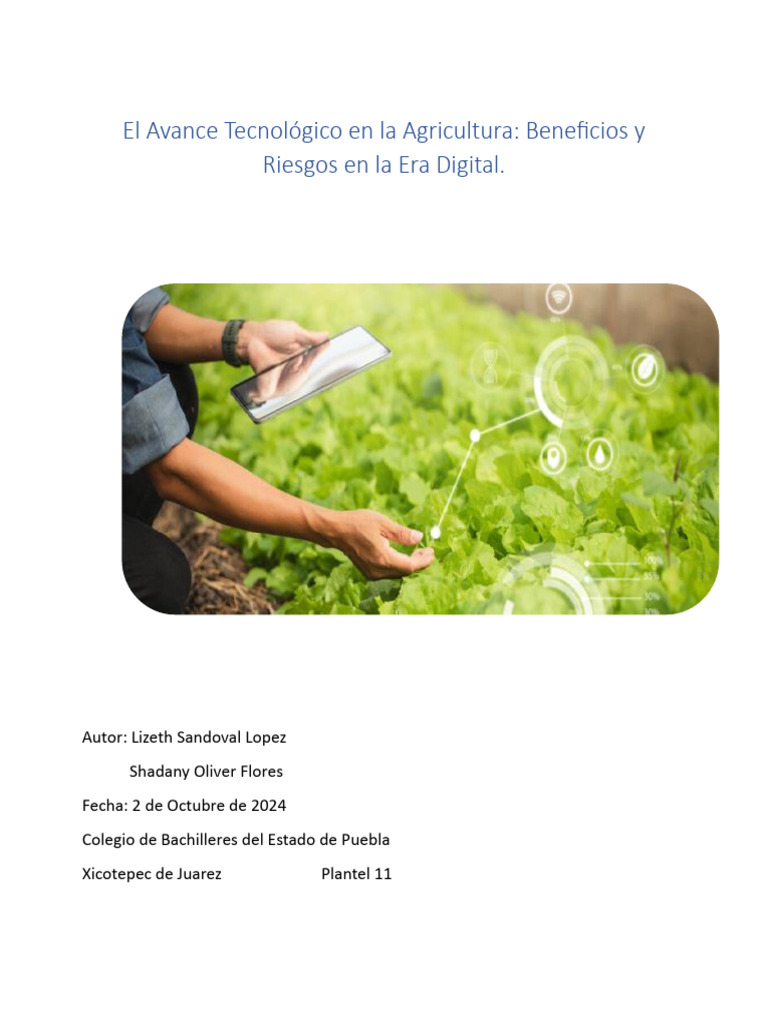 El Avance Tecnológico en la Agricultura | PDF