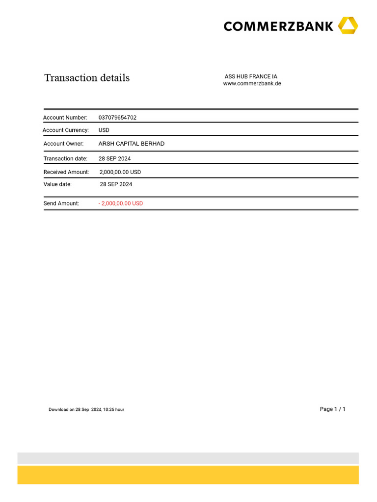 Bank Receipt 1 | PDF
