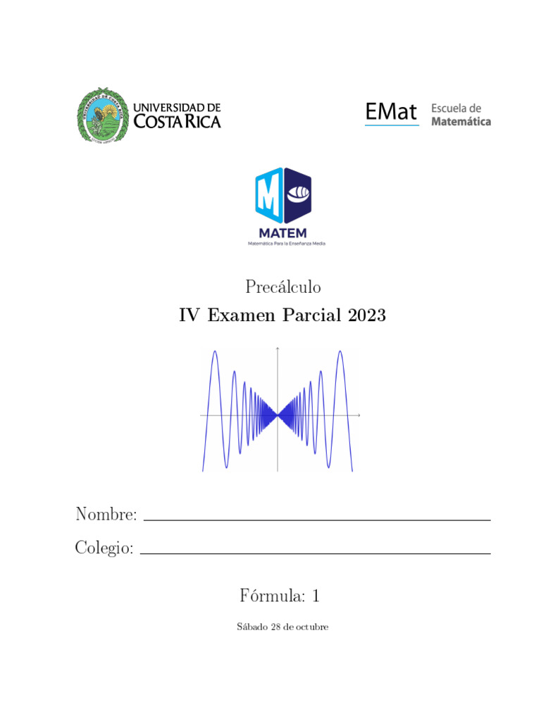 IV P Precálculo Matem 2023 | PDF