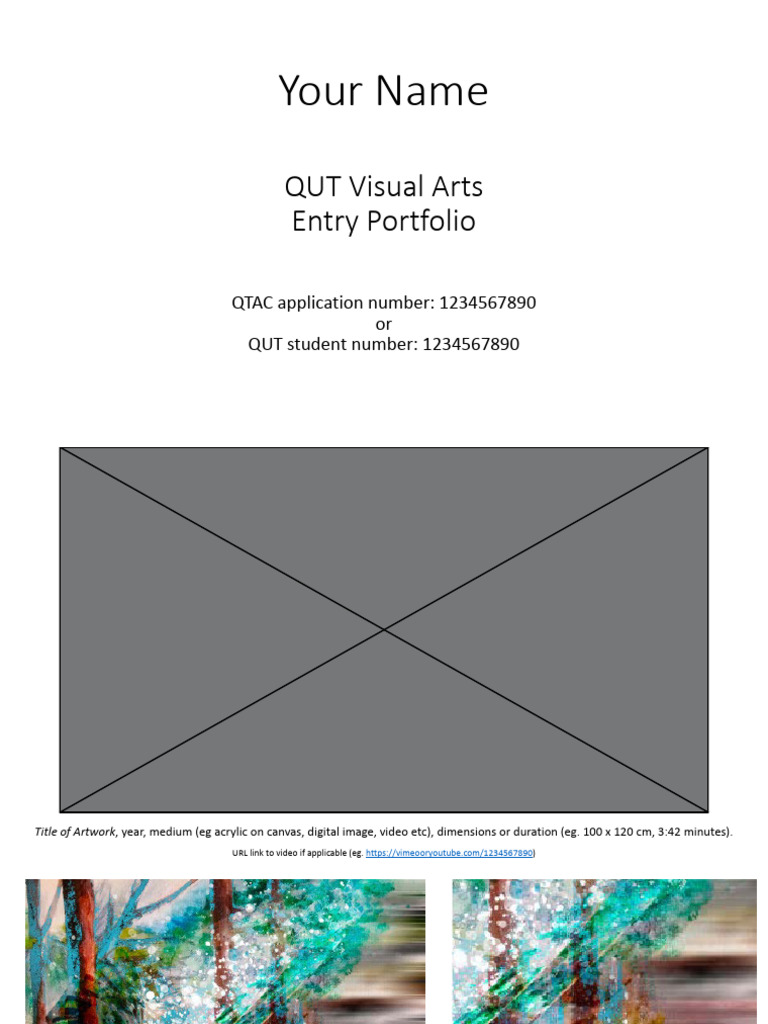 Visual Arts Portfolio Template | PDF