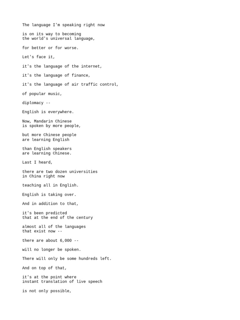 4 Reasons To Learn A New Language John McWhorter (English ...