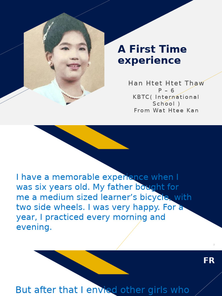 A First Time Experience (Han T) | PDF