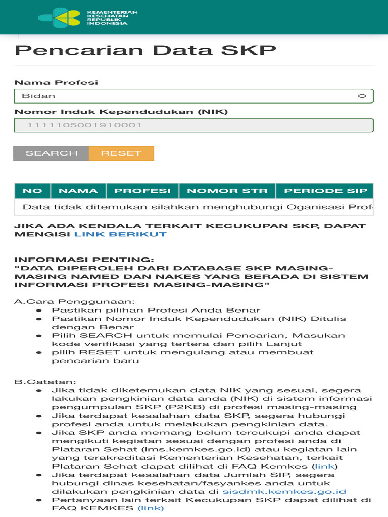 Pencarian Data SKP - 01 | PDF