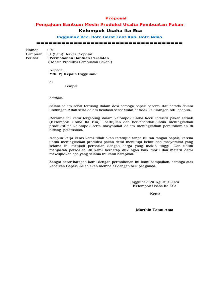 Proposal Pakan Ternak | PDF