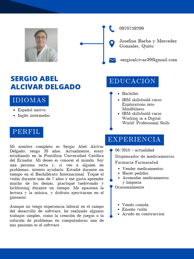 CV Sergio Alcivar | PDF