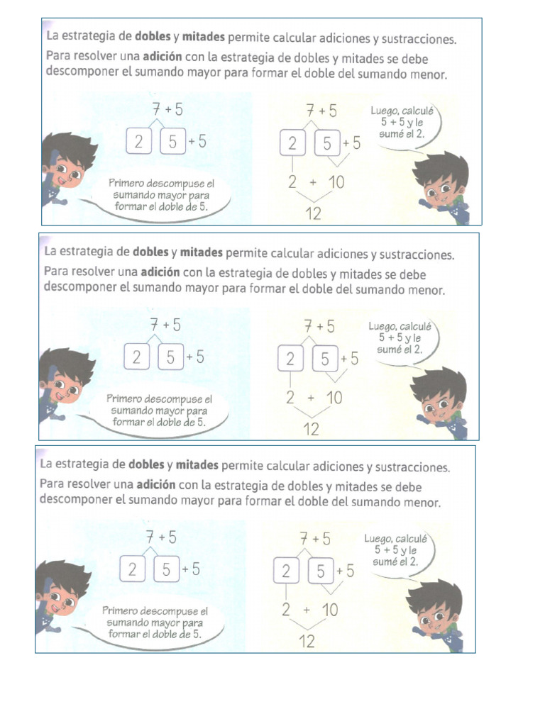 Teoria Usar Los Dobles para Sumar | PDF