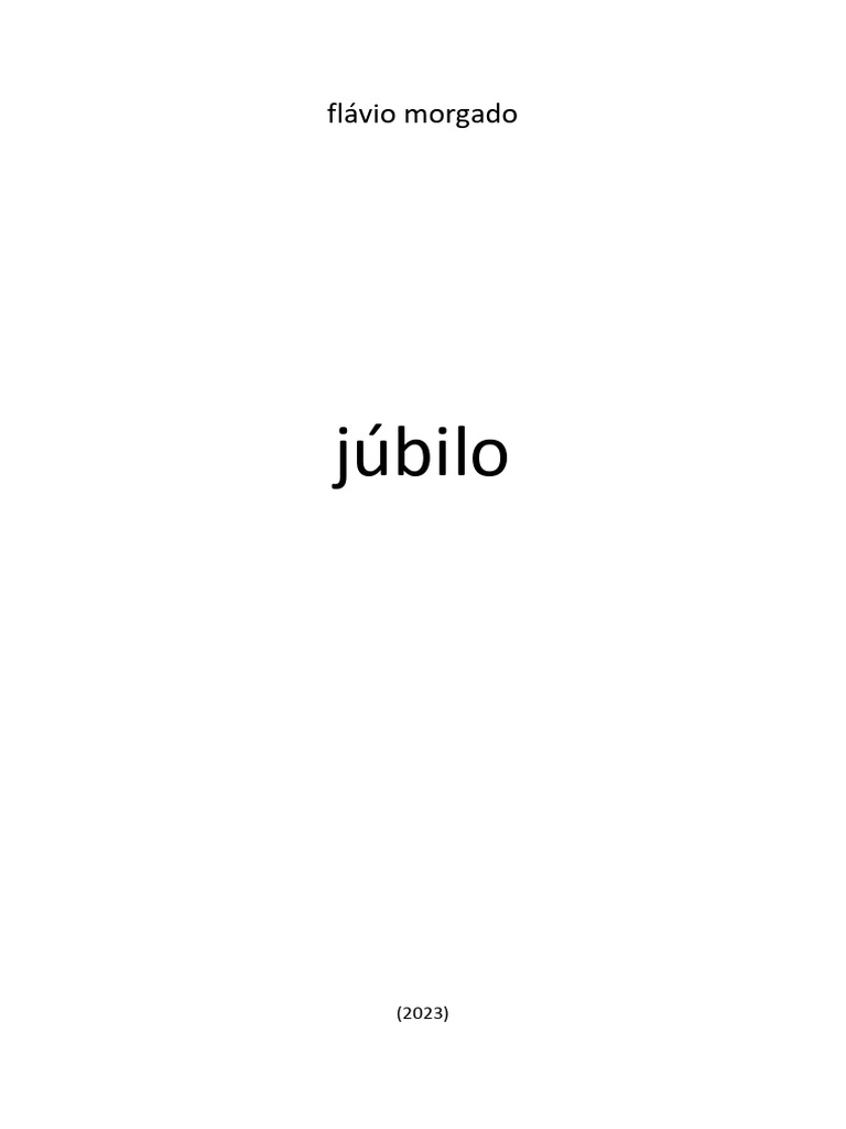 Flávio Morgado - Júbilo | PDF