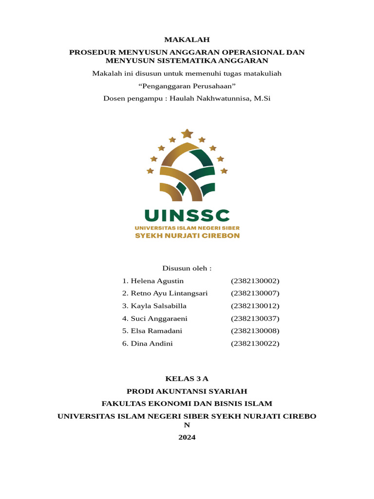 ANGGARAN OPERASIONAL | PDF