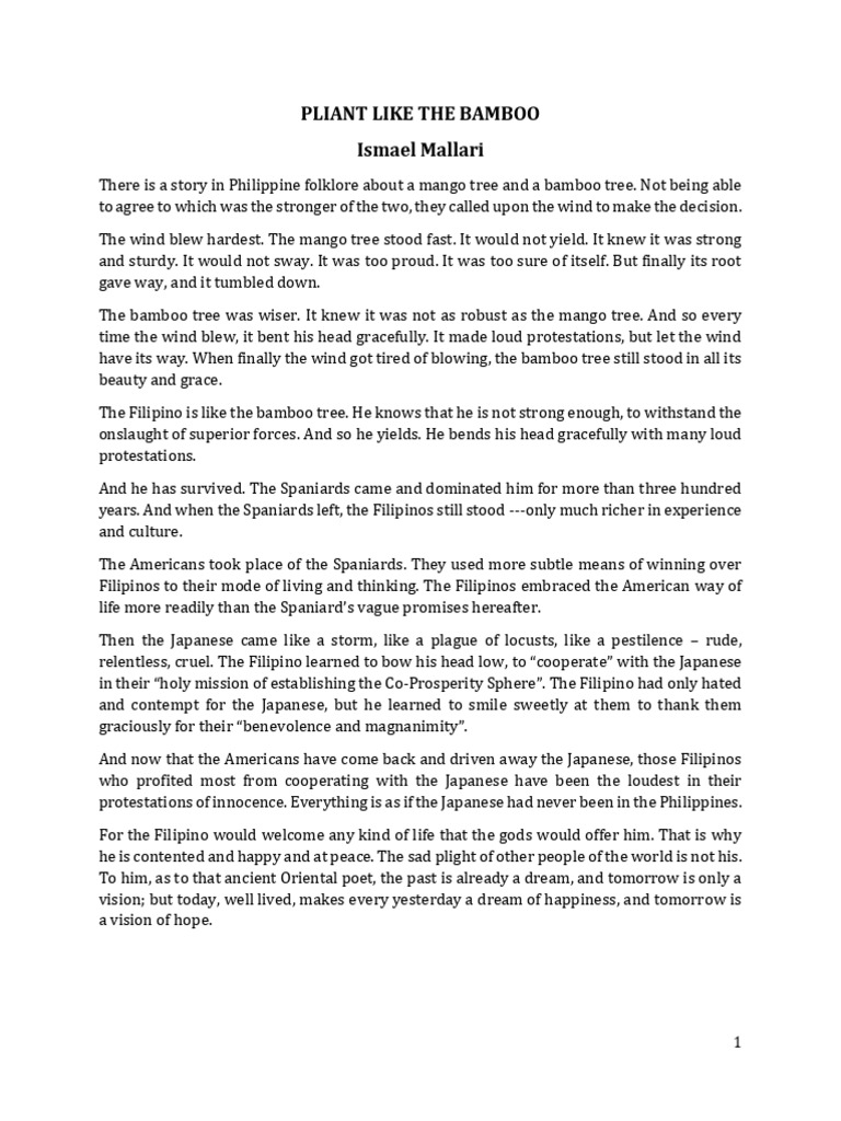 Pliant Like The Bamboo | PDF